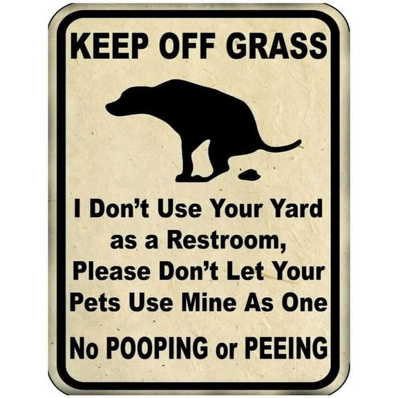 Keep Dogs Off Lawn Signs - Reflective Aluminum & Heavy Duty Options