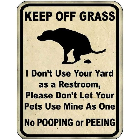 Outdoor Dog No Pee Signs - Rustproof Aluminum Yard & Garden Decor
