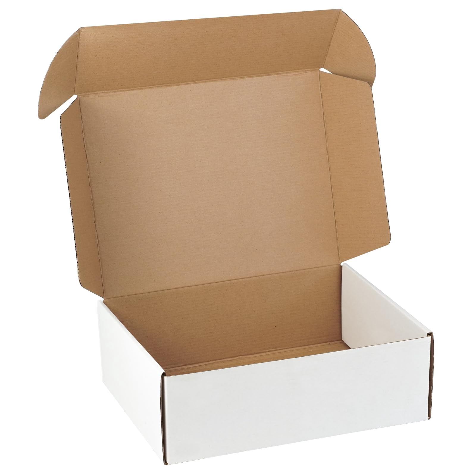 12"x9"x4" White 10 Pack Corrugated Cardboard Packing & Shipping Boxes ...