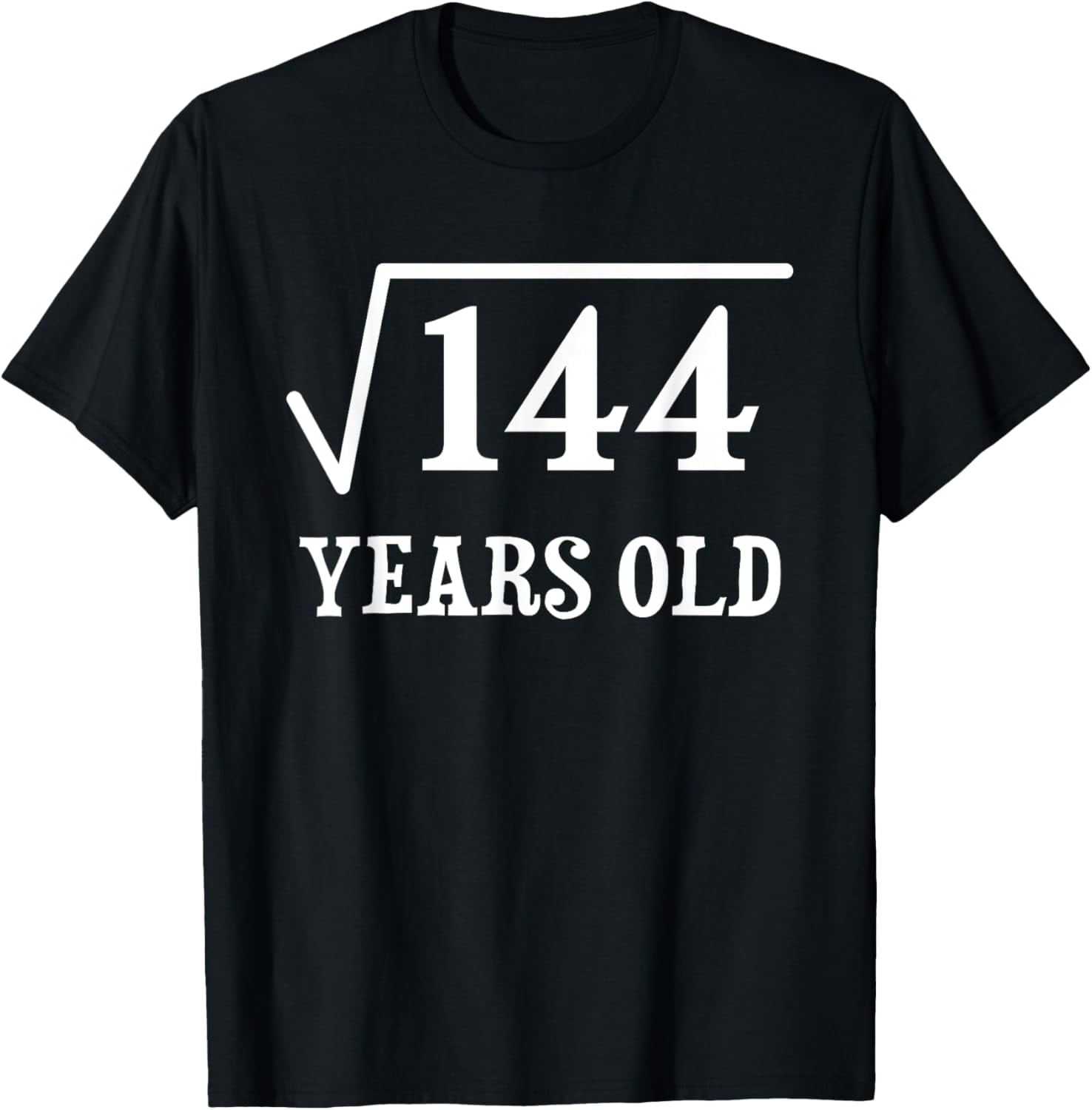 12 years old 12th birthday Square Root of 144 T-Shirt - Walmart.com