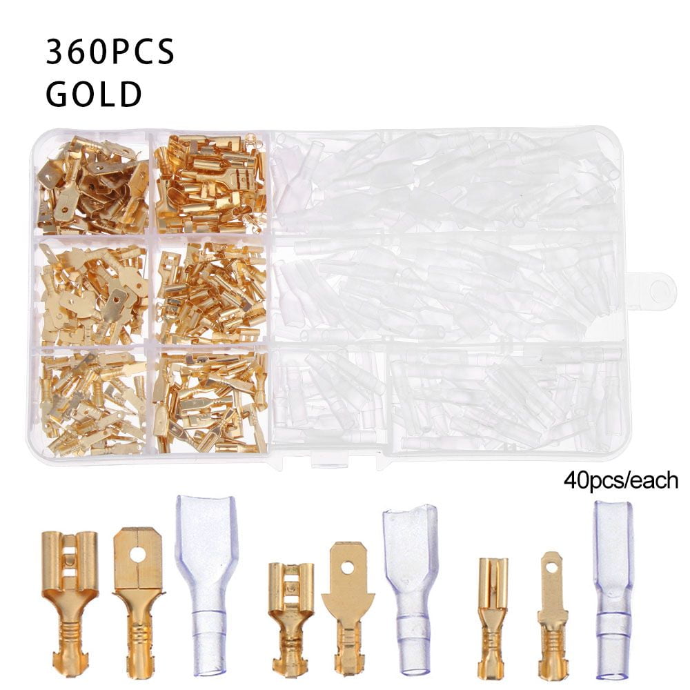 120/135/270/360PCS Electrical Kit Insulated Sheath Male Female Wire ...