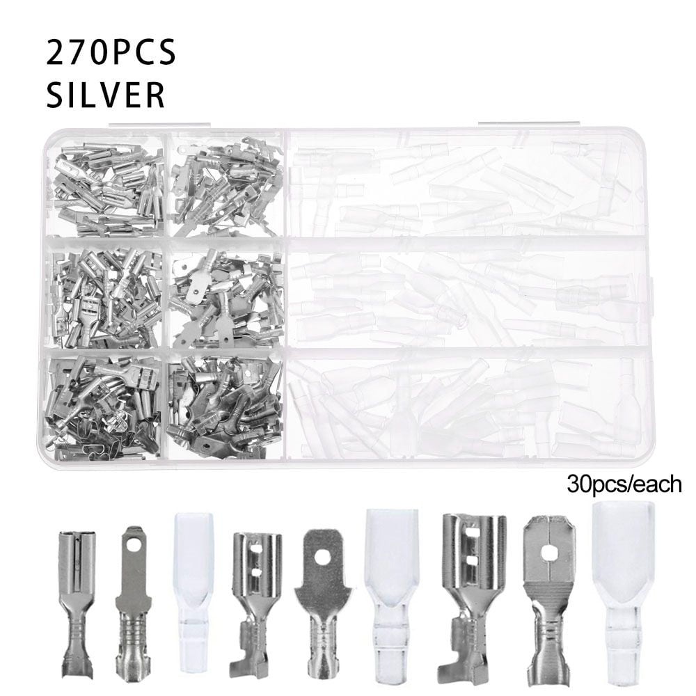 120/135/270/360PCS Electrical Kit Insulated Sheath Male Female Wire ...