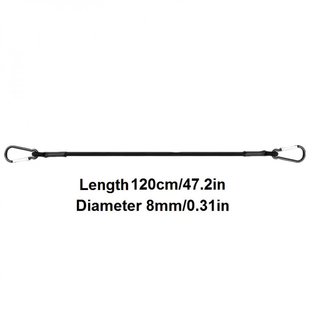 120/150CM Stretch Elastic Ropes 8MM Bungee Cords With Hooks Lightweight ...