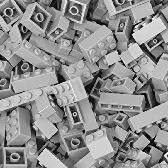 120/240PCS Building Blocks Lot Pack City Classic Bricks Sorted By Color ...