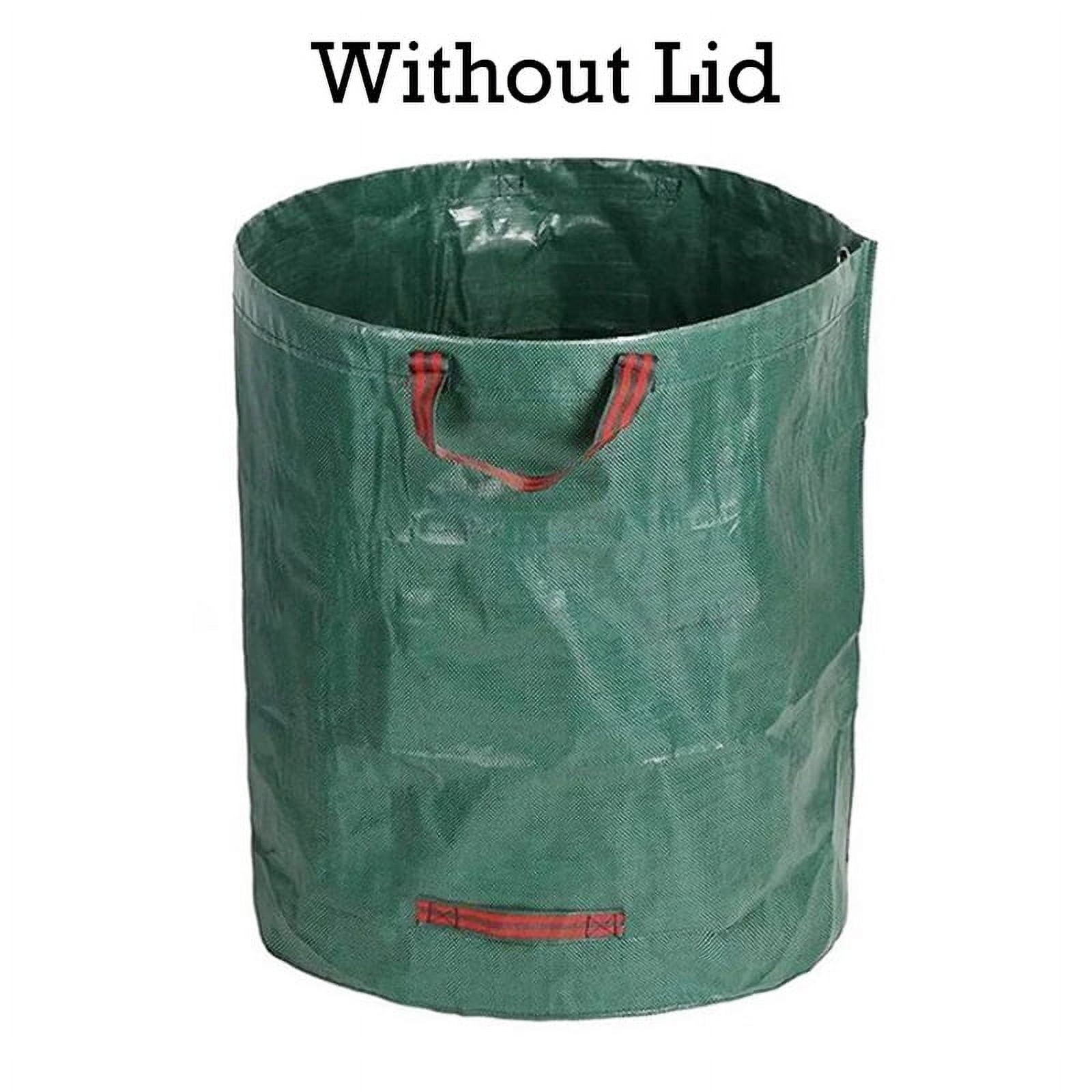 120-500L Garden Yard Waste Bag With Lid Foldable Leaf Collection Trash ...