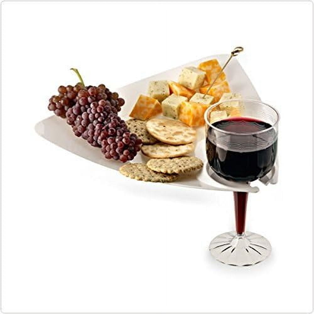 120 9" Triangle Clear Cocktail Plates Buffet Plates with Beverage ...