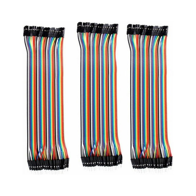 120* Breadboard Jumper Wires Male to Female Ribbon Cables Lead Kit for ...