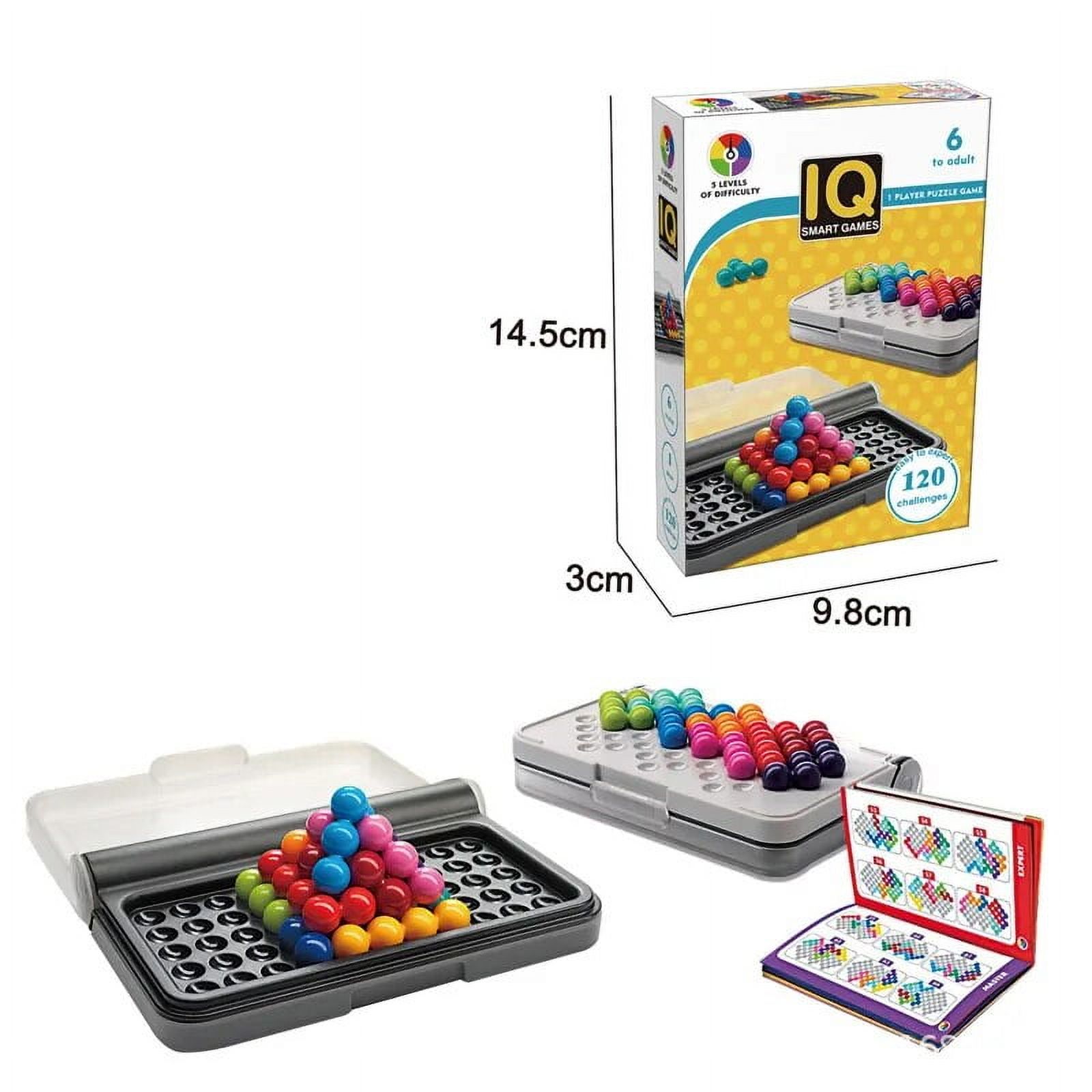 120 Challenges IQ 3D Puzzle Board Game Classic Pyramid Plate Pearl ...