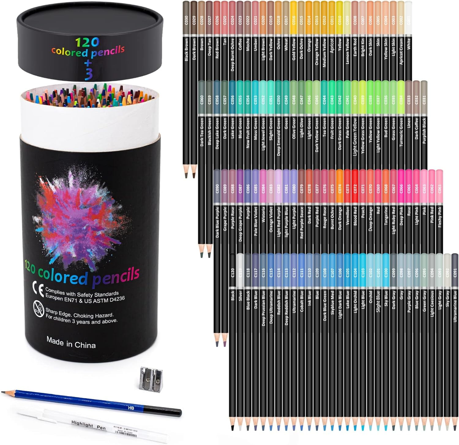 120-Color Colored Pencils, Premium Art Drawing Pencils for Adult ...