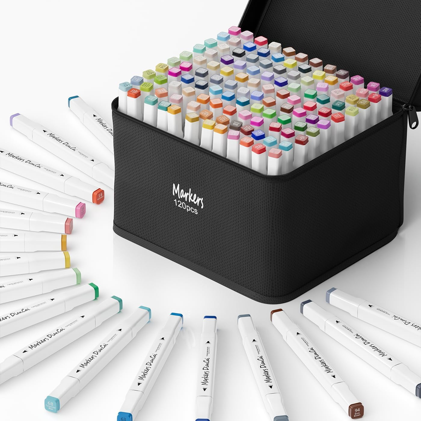 120 Colors Markers,Dual Tip Coloring Markers for Artists,Art Marker Set ...
