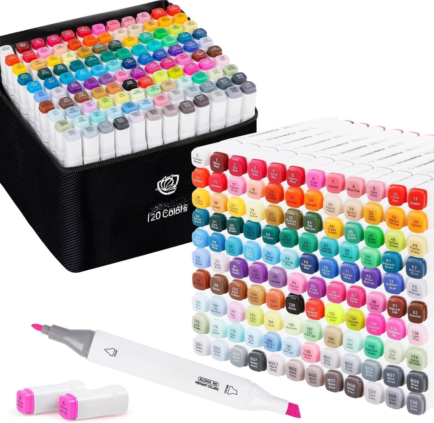120 Colors Markers, Dual Tips -Based Art Markers for Artists and in ...