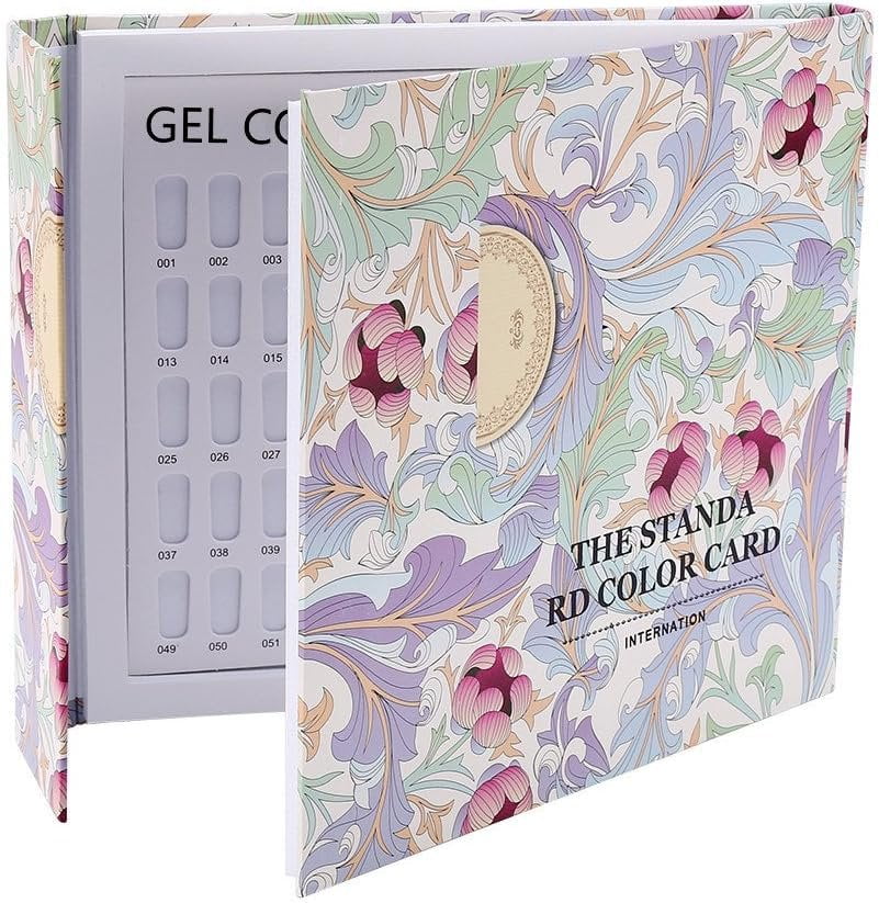 120 Colors Nail Color Chart Display, Gel Polish Color Sample Card, Nail ...