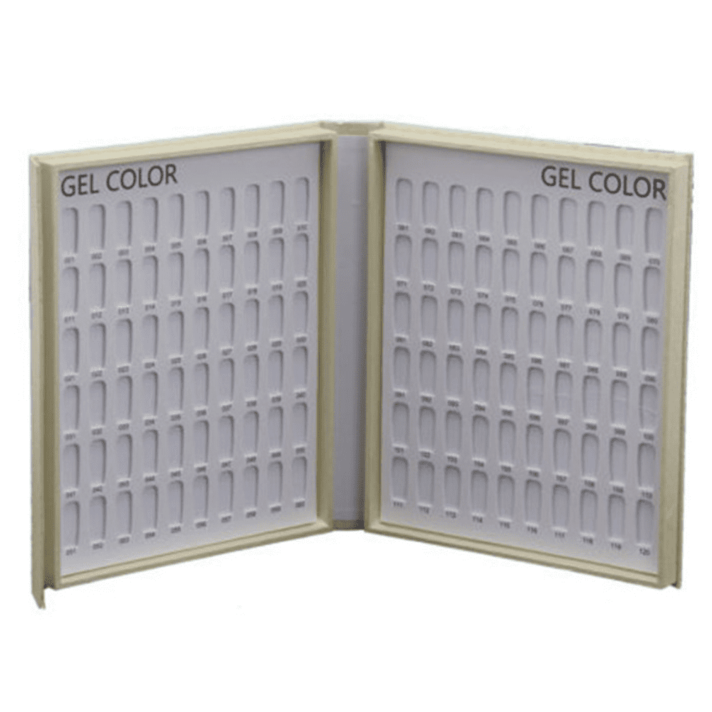 120 Colors Nail Gel Polish Display Chart Nail Polish Color Card With ...