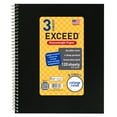 120 Count 3 Subject Black Exceed Notebook, 11" x 9', College Ruled ...