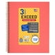120 Count 3 Subject Pink Exceed Notebook, 11" x 9", College Ruled ...