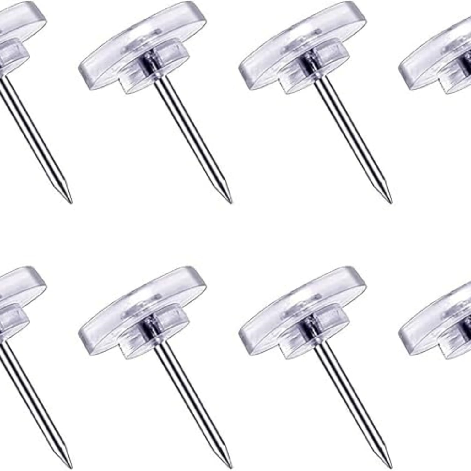 120 Count Clear Push Pins - Thumb Tacks for Wall Hangings, Cork Board ...