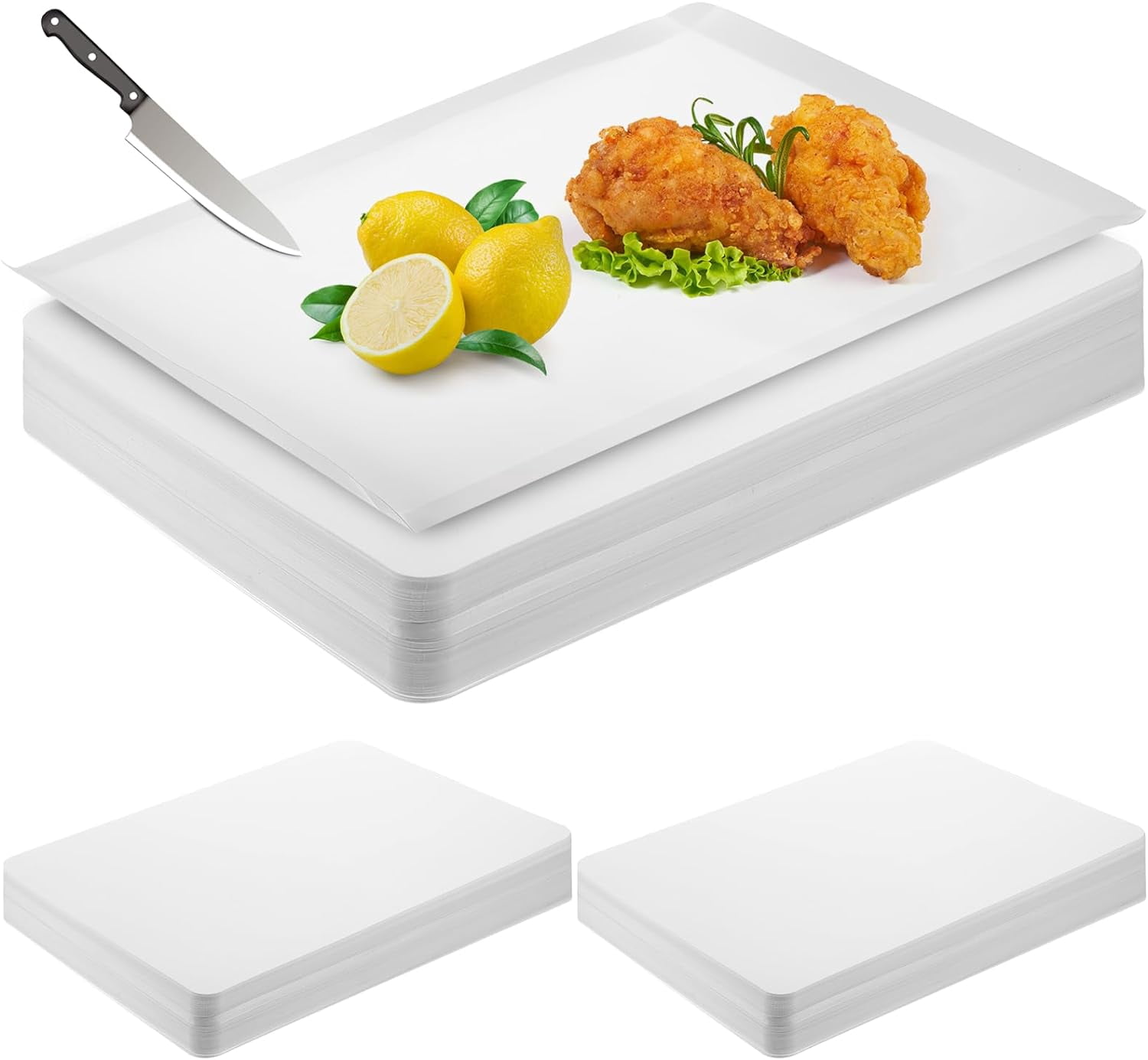 120 Count Disposable Cutting Board Sheets 10 x 13 Inch Flexible Plastic ...