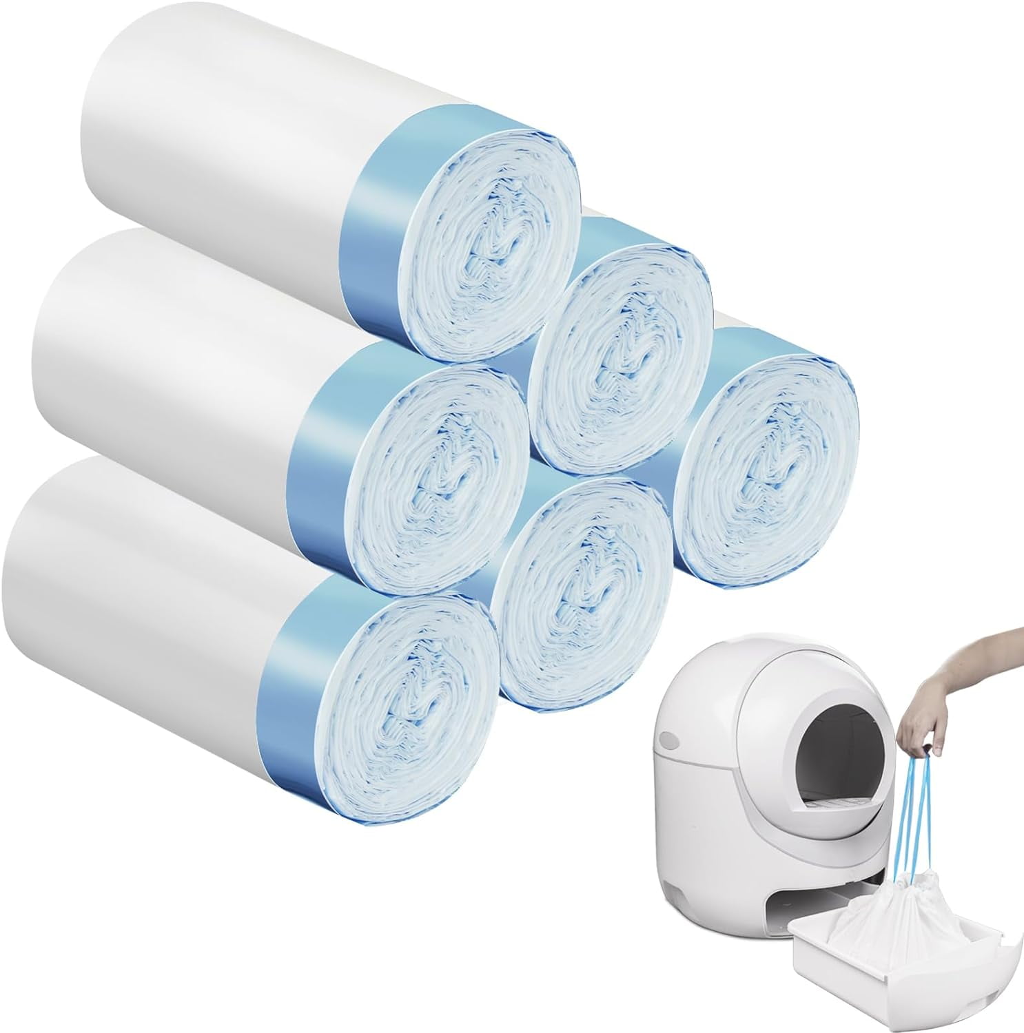 120 Count Extra Large Cat Litter Box Liners, Cat Litter Waste ...