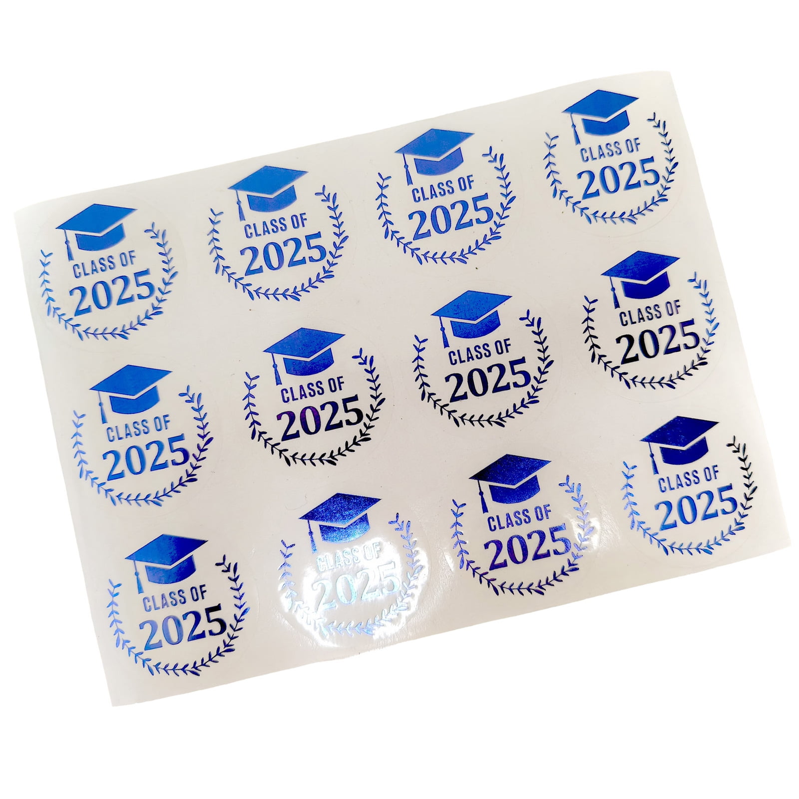 120 Count Gold Foil Graduation Hat Sticker 40mm Clear PET Seal Sticker ...