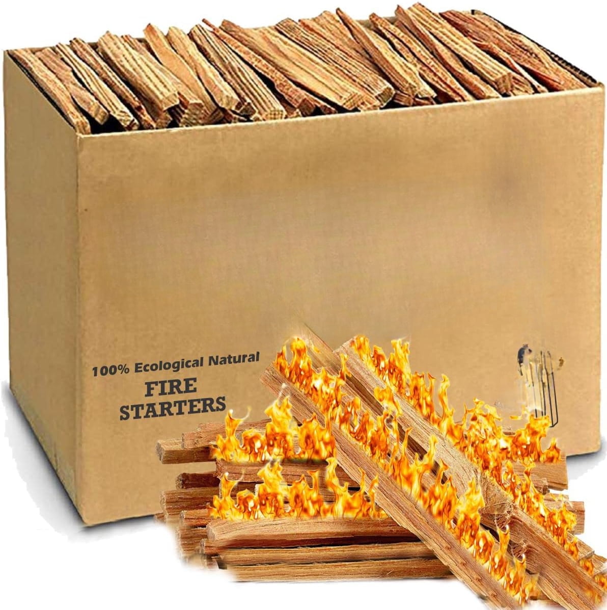 120 Eco-Stix Fatwood Fire Starter Kindling Firewood Sticks 100% Organic ...