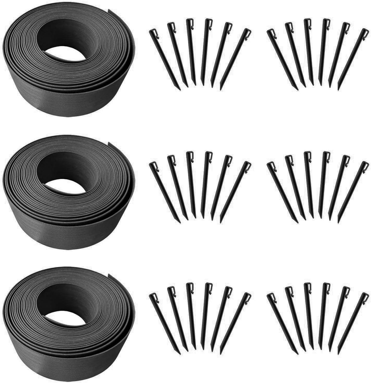 120 FEET 4 Inch High Terrace Board Landscape Edging Coil Kit with 36 10 ...