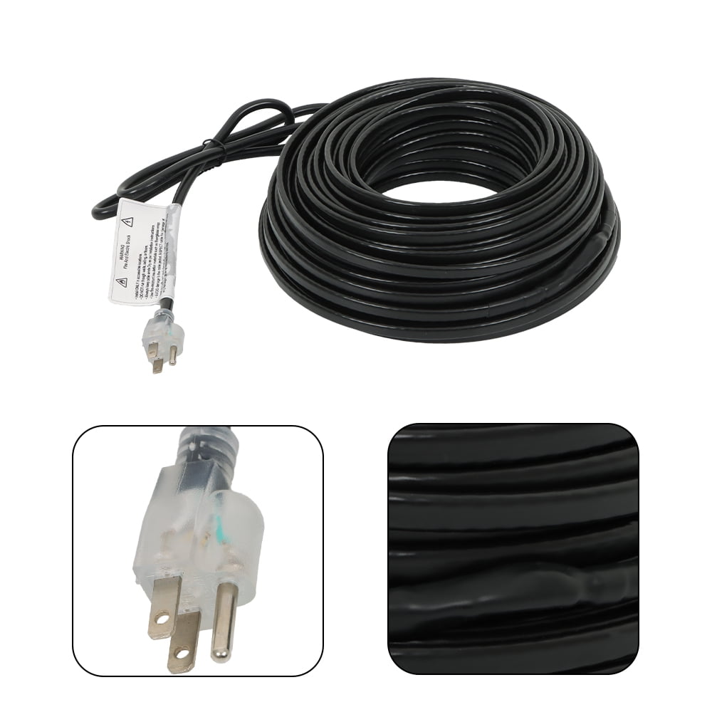 120 Feet Heat Tape 8 Watts Per Foot Heating Cable Suitable for Roof ...