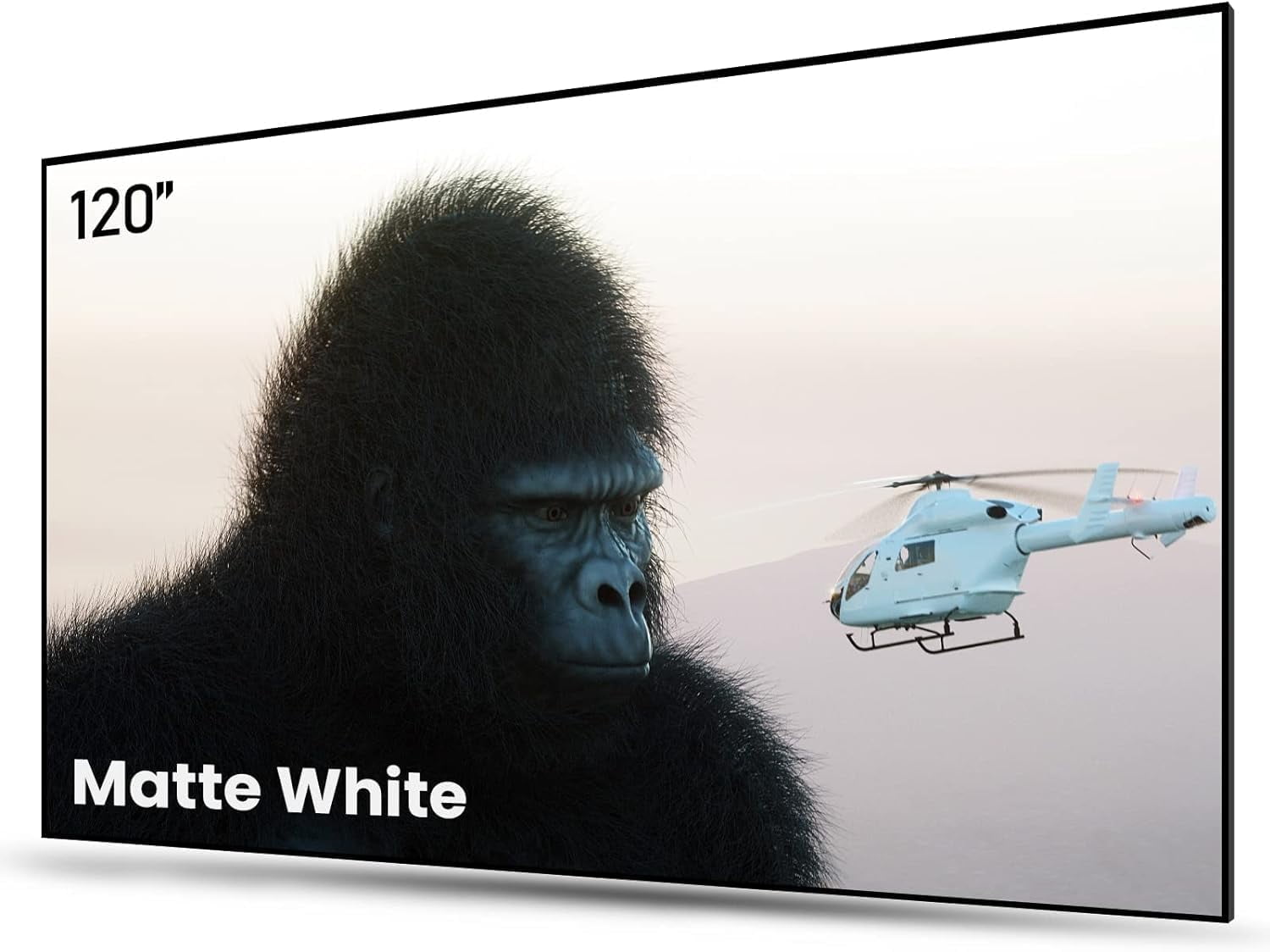 120" Fixed Frame Projector Screen, 1.3 dB Peak Gain, The Perfect Combo ...