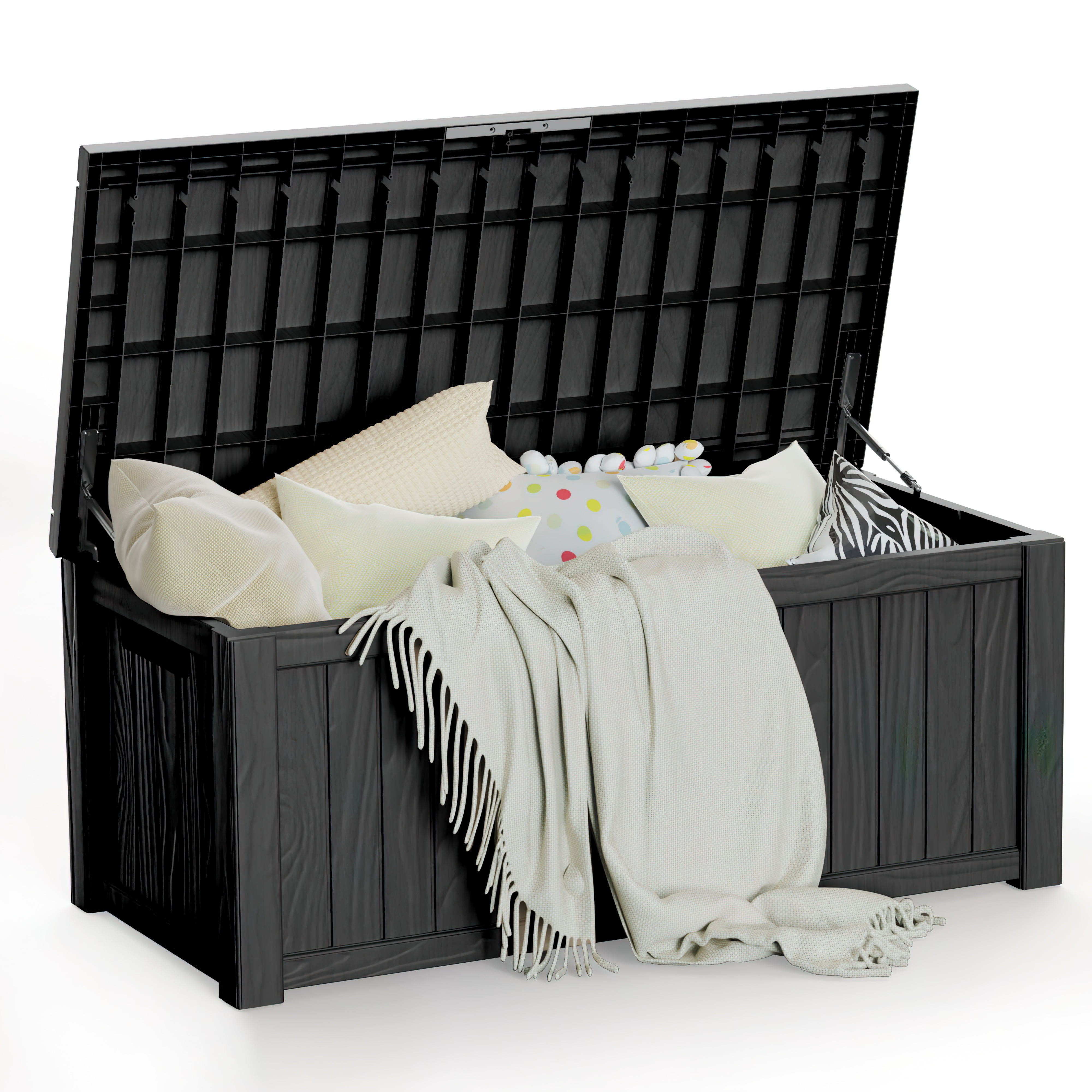 120 Gallon Heavy-Duty Resin Storage Box | Lockable Waterproof Deck ...