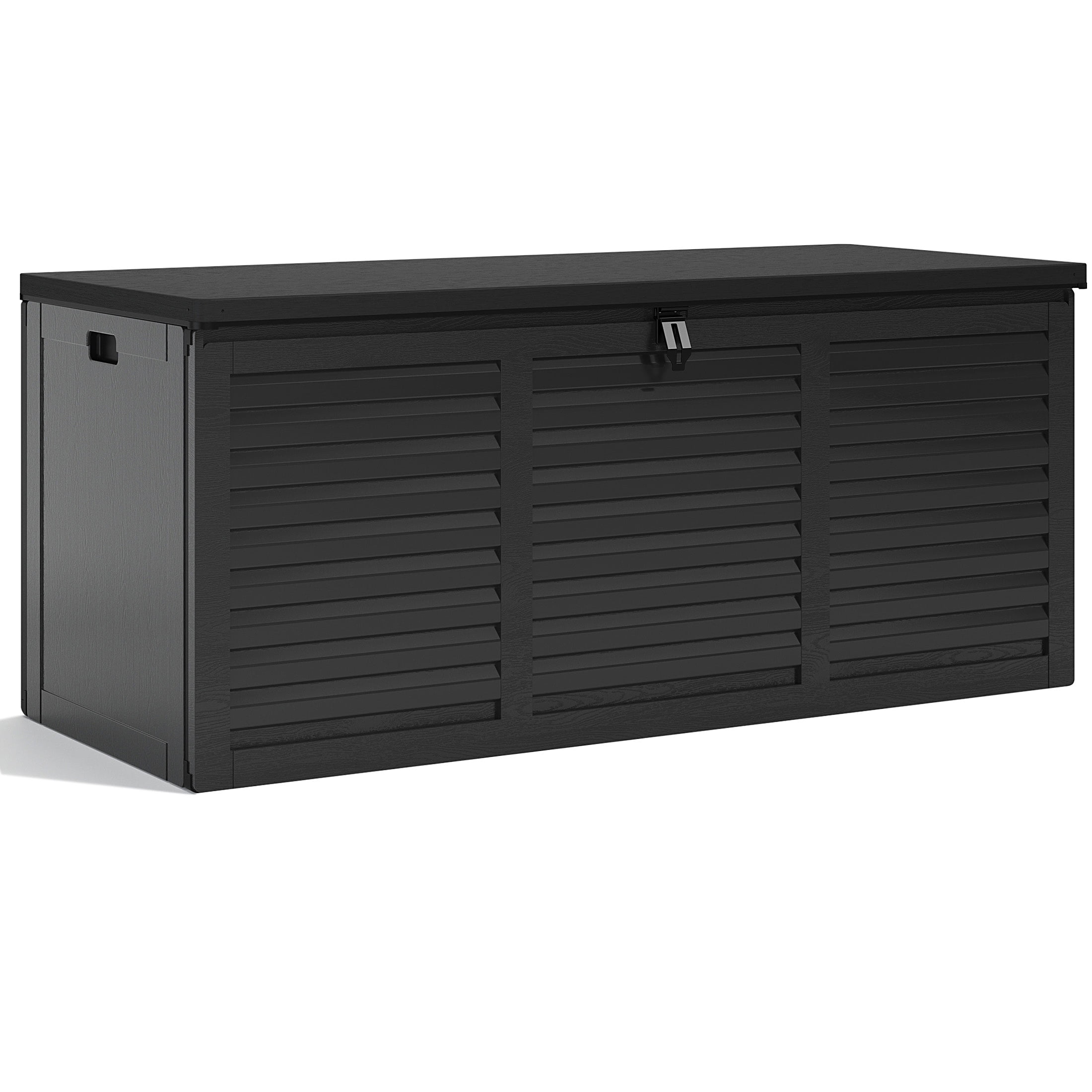 130 Gallon Resin Deck Box, Outdoor Lockable Storage Container for Patio ...