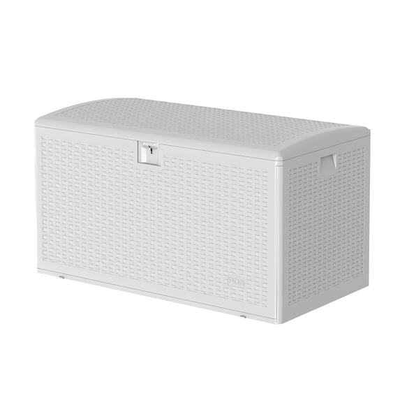 120 Gallon Resin Outdoor Deck Box, Waterproof Lockable Patio Storage ...