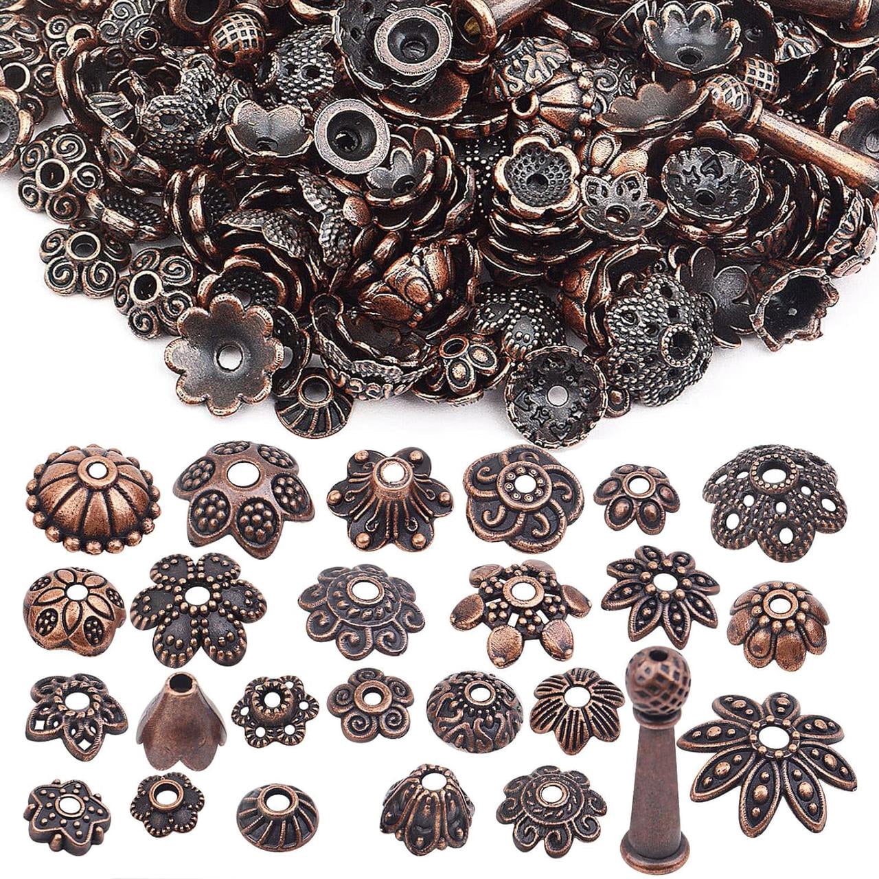 120 Gram Flower Bead Caps Vintage Alloy Bali Style End Caps Spacer ...