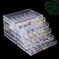 120 Grids Nail Art Storage Case 5-layer Drawer Acrylic Clear Organizer ...