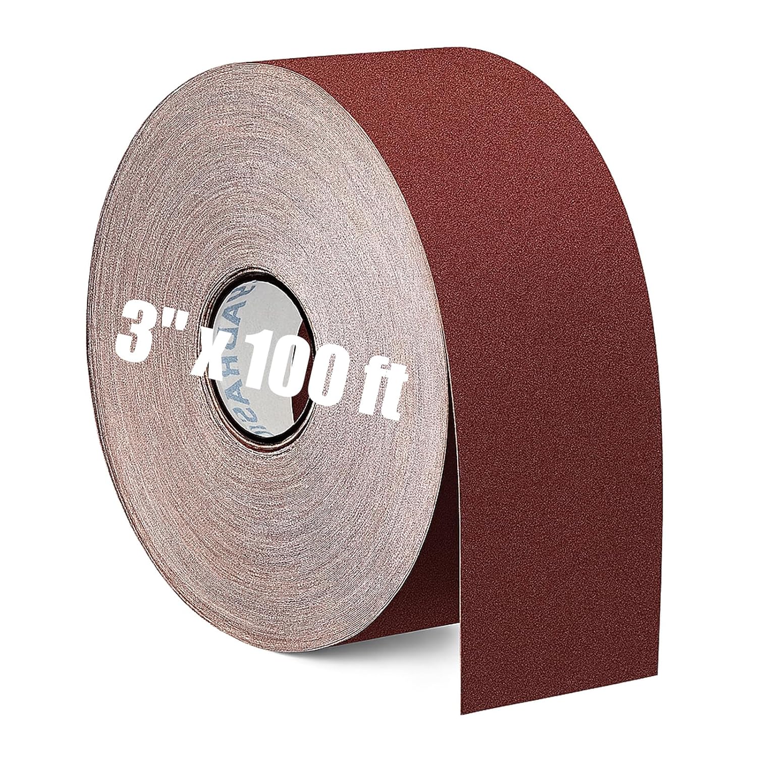 120 Grit Sandpaper Roll 3'' x 100 ft Emery Cloth, Aluminum Oxide ...