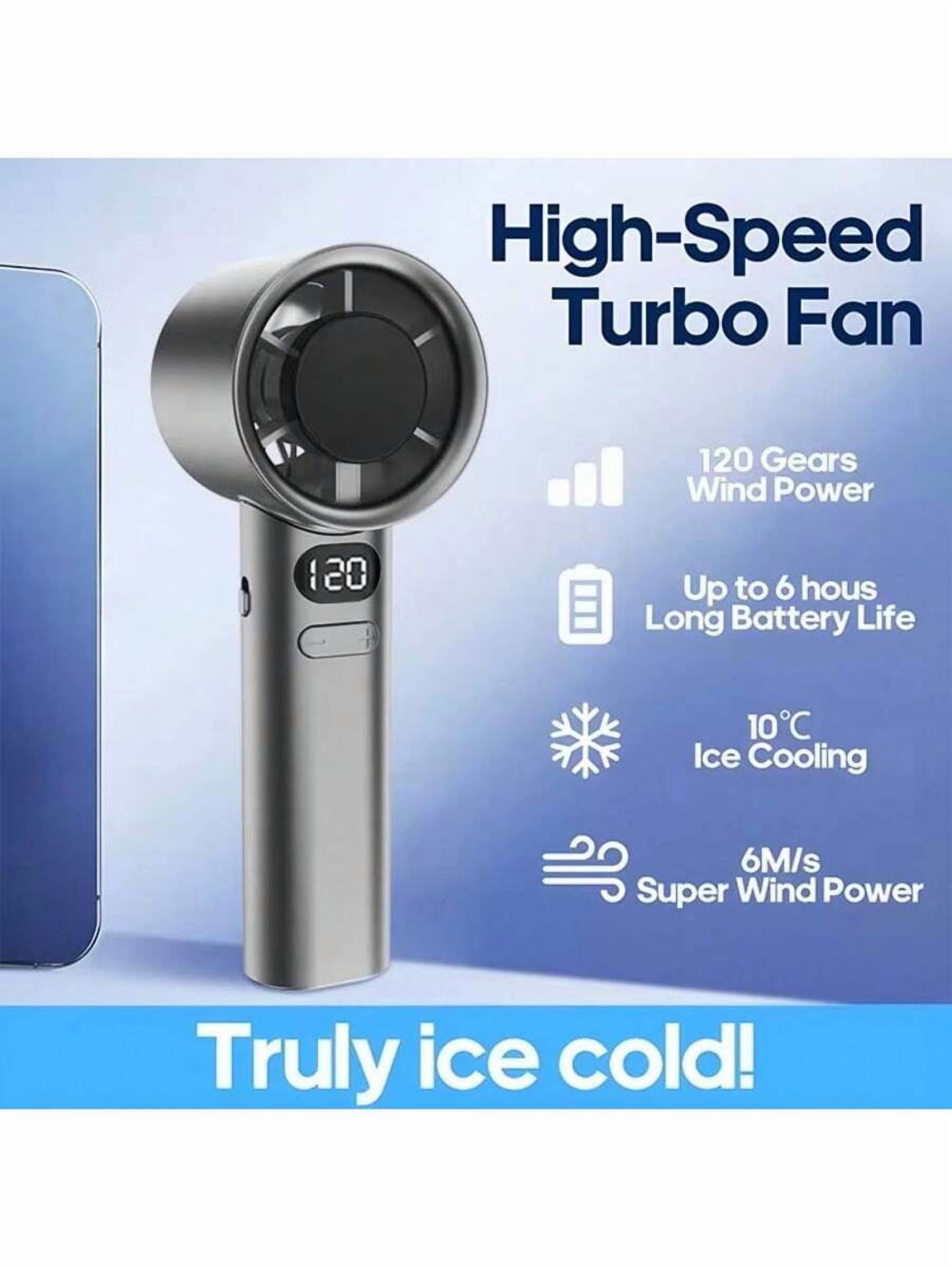 120 High-Speed Desktop Fan Adjustable Portable Handheld Turbofan USB ...