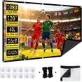 120-Inch Anti-Light Projector Screen, 4K 16:9 Portable Outdoor Movie ...