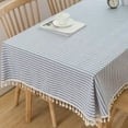 120 Inch Extra Long Tablecloth Blue and White Striped Tablecloths ...