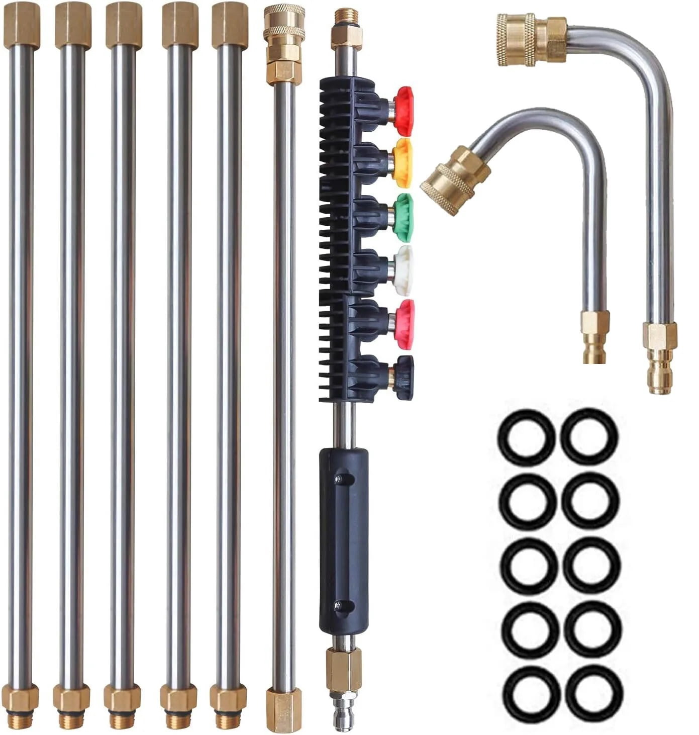 120 Inch Pressure Washer Extension Wand, 4000 PSI, Adjustable Length, 6 ...