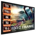 120 Inch Projector Screen, 16:9 Fixed Frame Movie Screen for Home ...