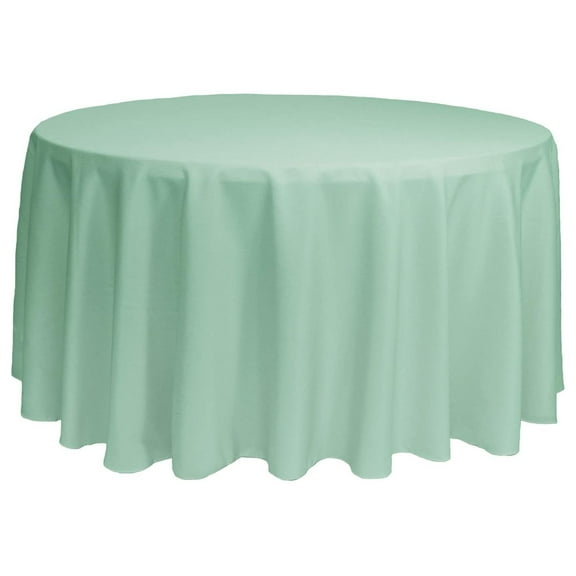 LA Linen Polyester Poplin Tablecloth 58-Inches Round, Turquoise Dark ...