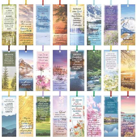 120 Inspirational Bible Verse Bookmarks Christian Encouraging Scripture ...
