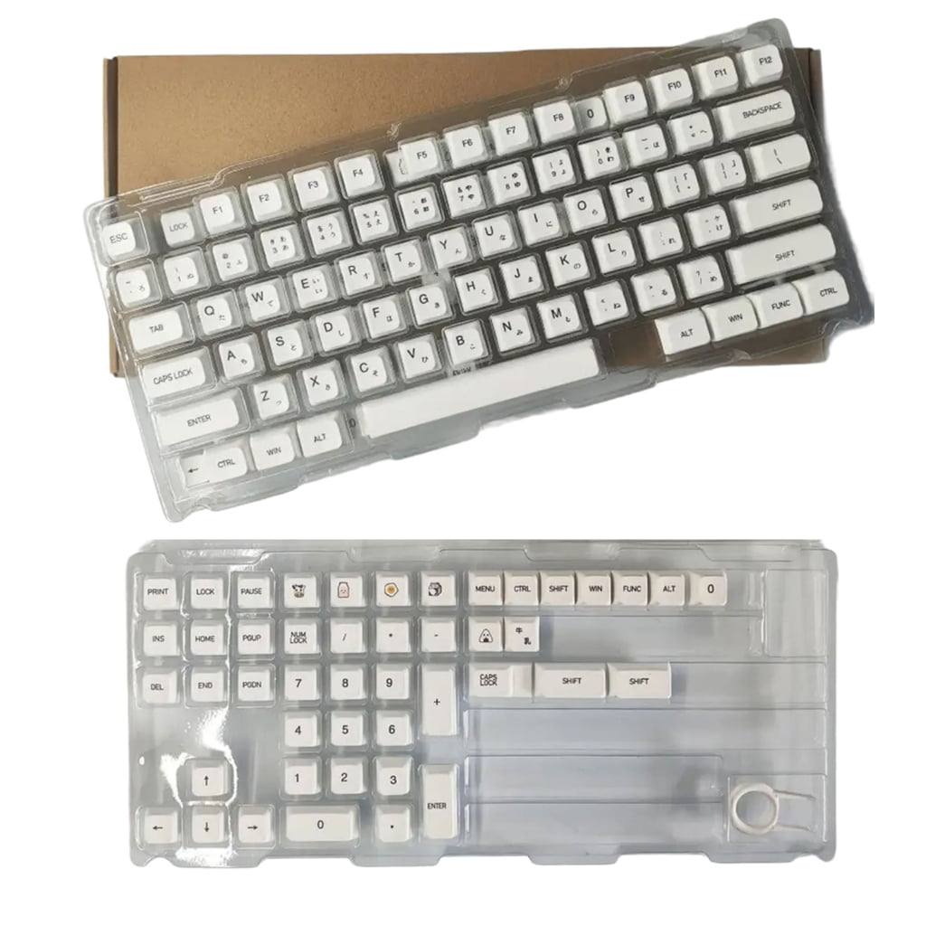 120 Keycap Set Minimalist White Keycaps for Mechanical Keyboard English ...