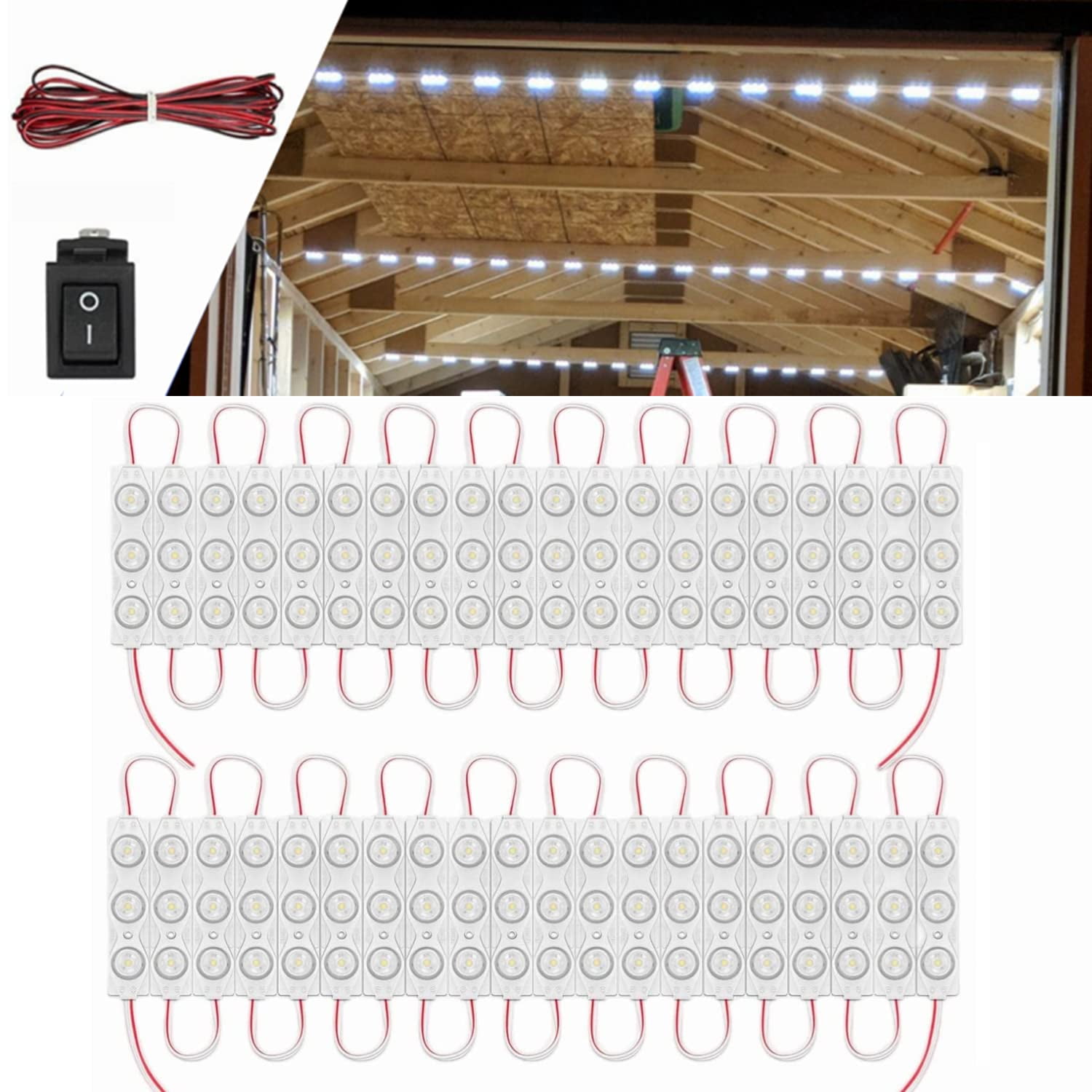 120 LEDs 12V Van Interior Light Kits, Led Module Lights Ceiling Lamp ...