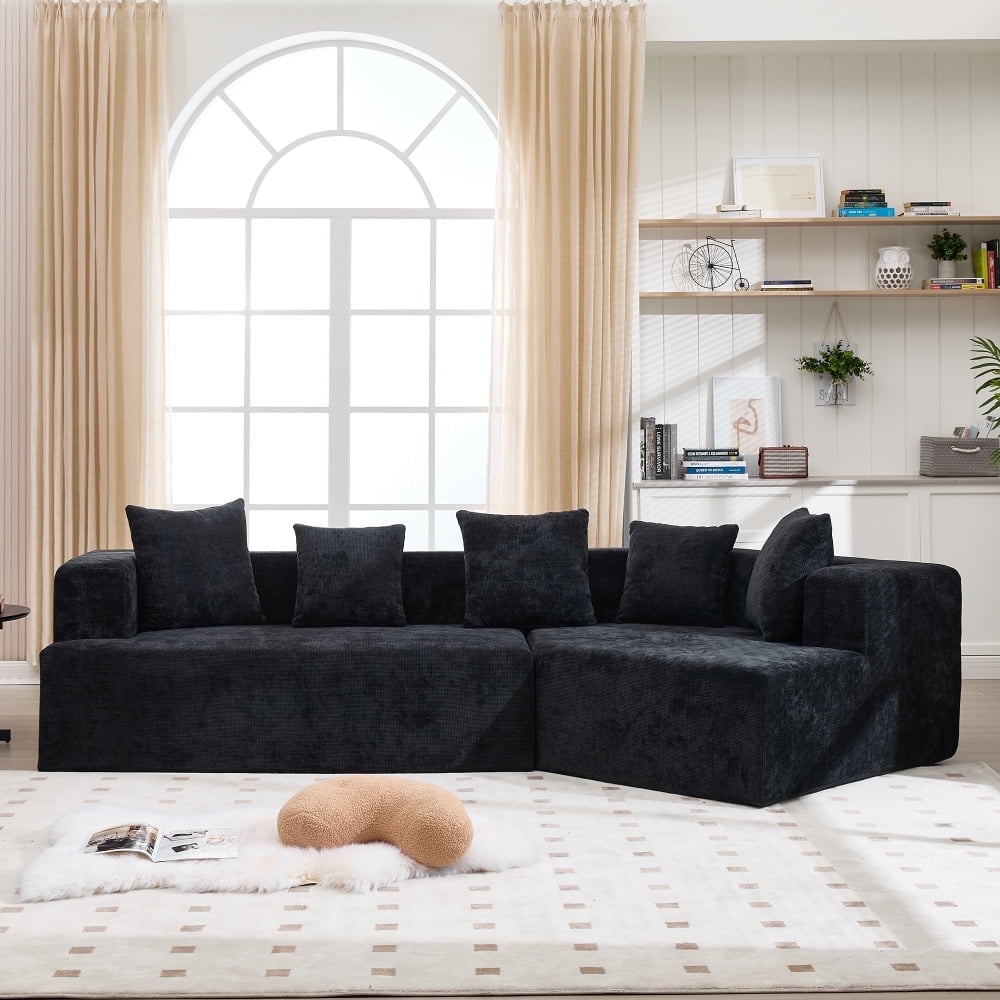 120" Oversized Modular Memory Foam Sofa, Modern Cloud Sectional Couch ...