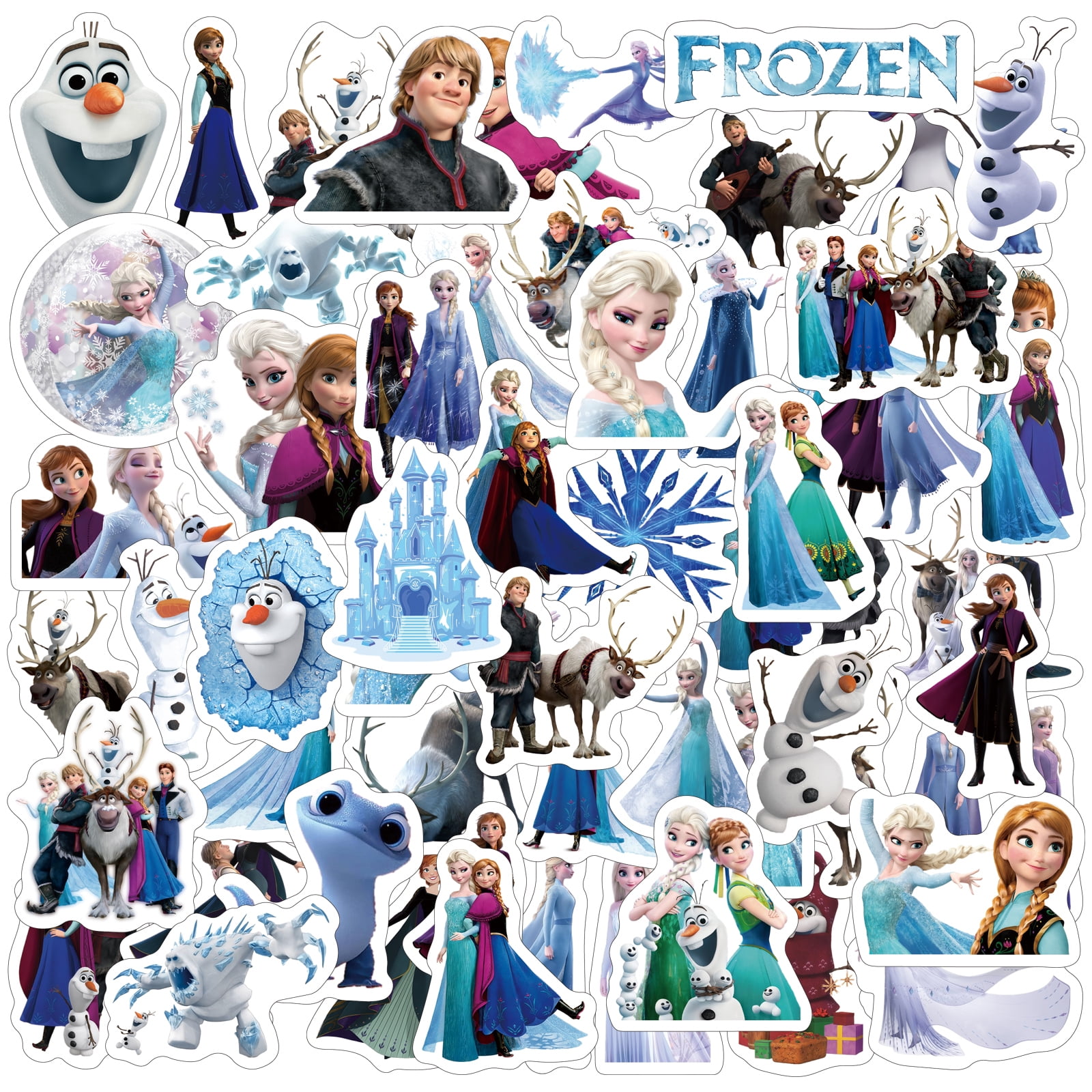 120 PCS For Frozen Cartoon Themed Stickers, Cute Vinyl Waterproof ...