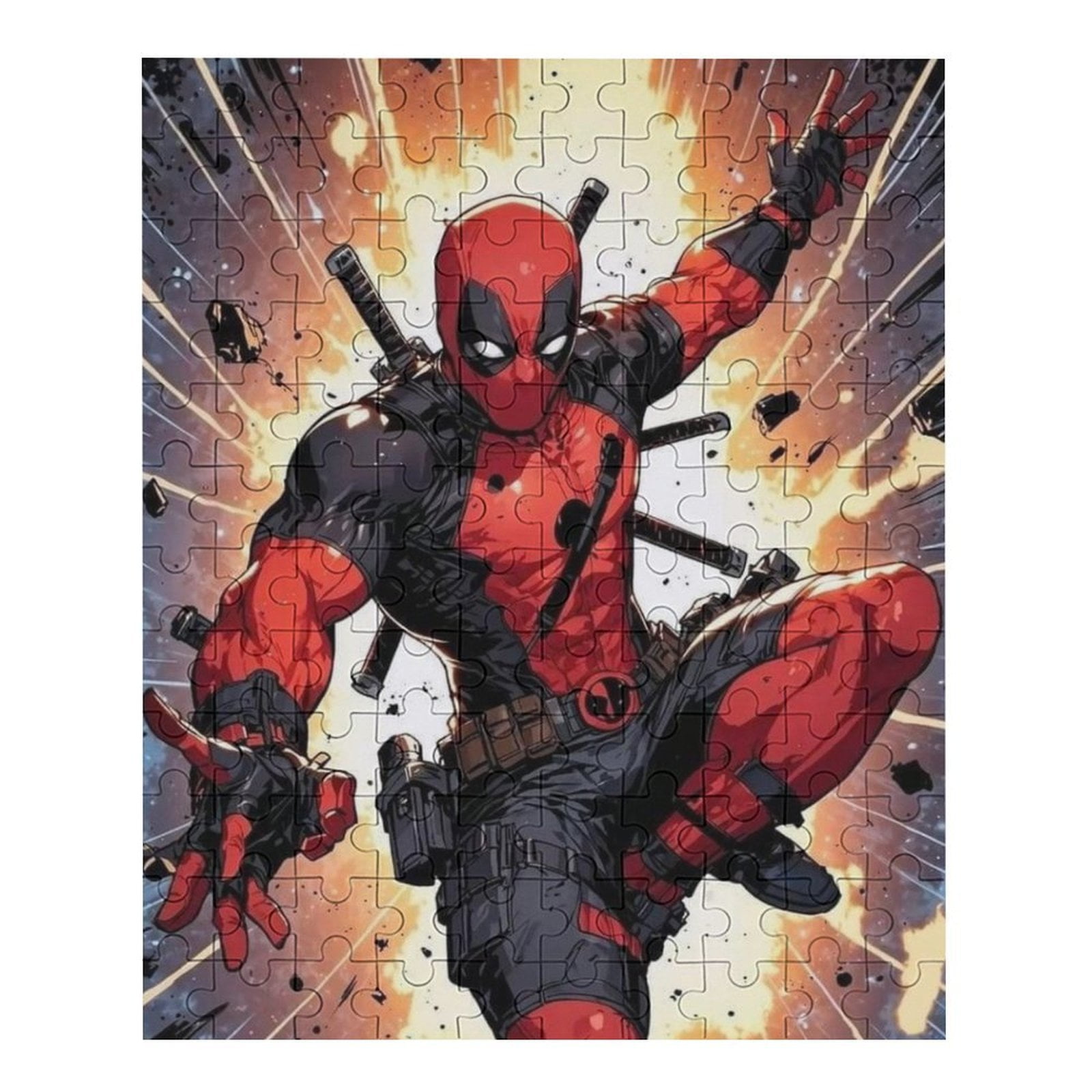 120 PCS Jigsaw Puzzle Deadpool Wooden Puzzle Challenging Game Fun ...