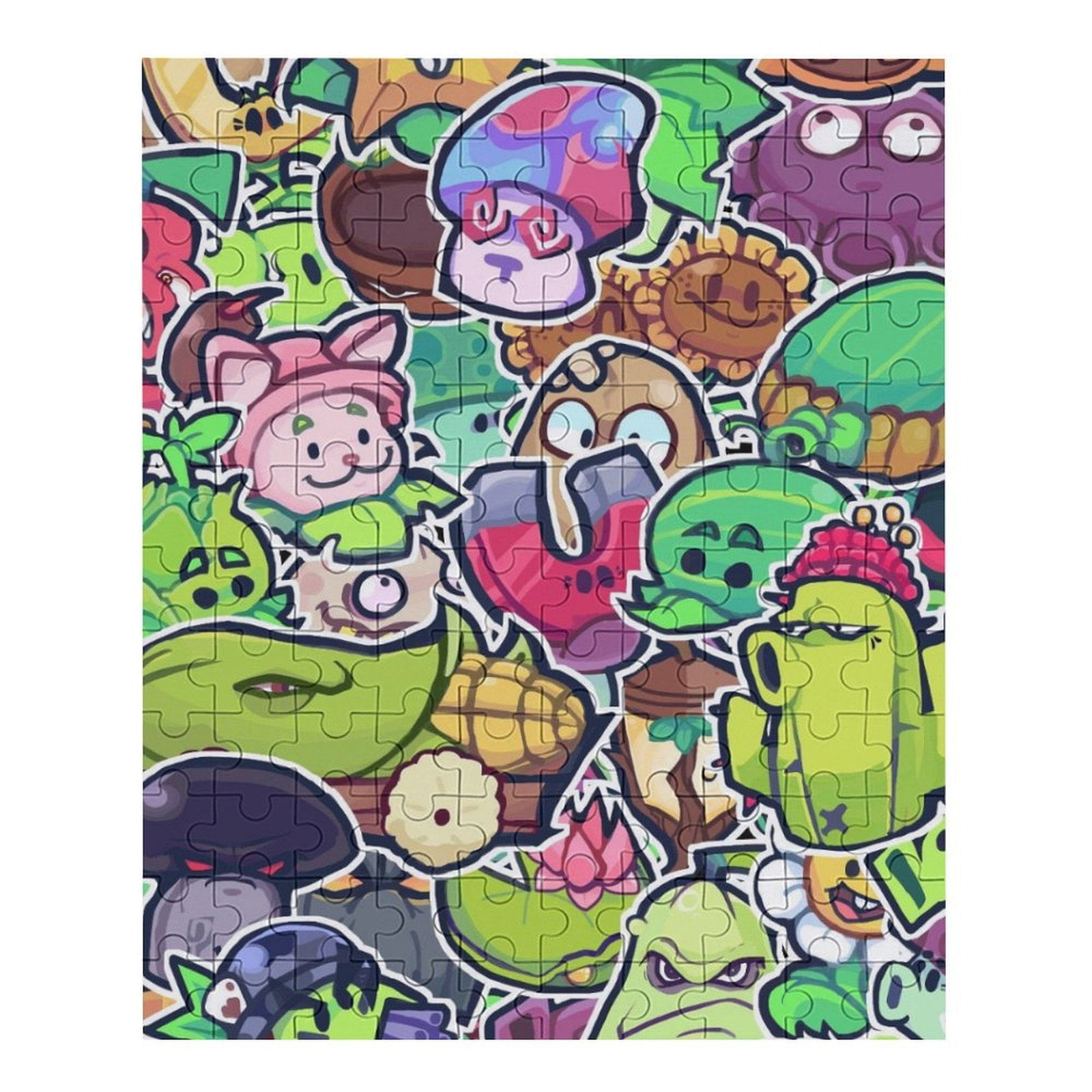 120 PCS Jigsaw Puzzle Plants Vs Zombies Wooden Puzzle Challenging Game ...