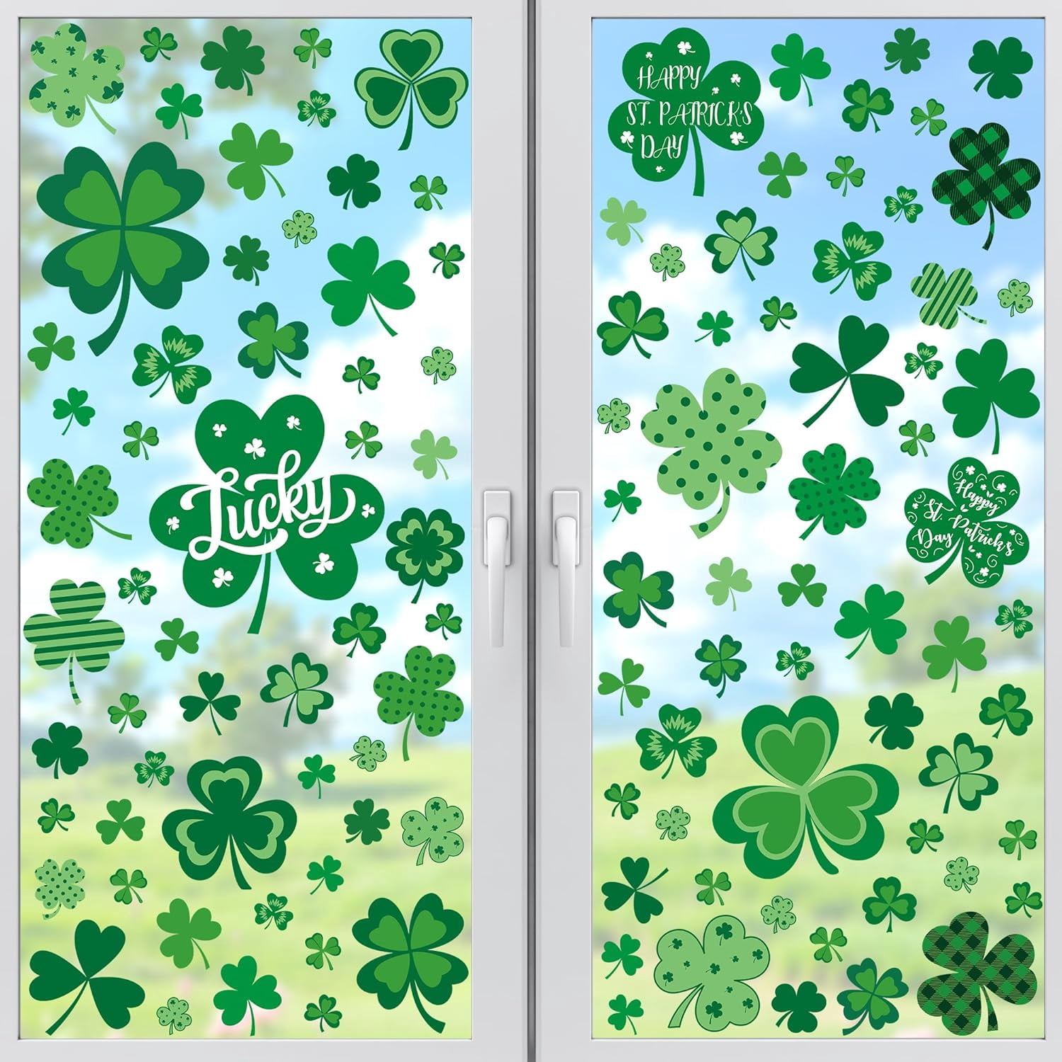 120 PCS St Patricks Day Decorations, 4 Sheets St Patricks Day Window ...