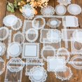 120 PCs Lace Scrapbook Stickers,Waterproof Cutout Transparent Sticker ...