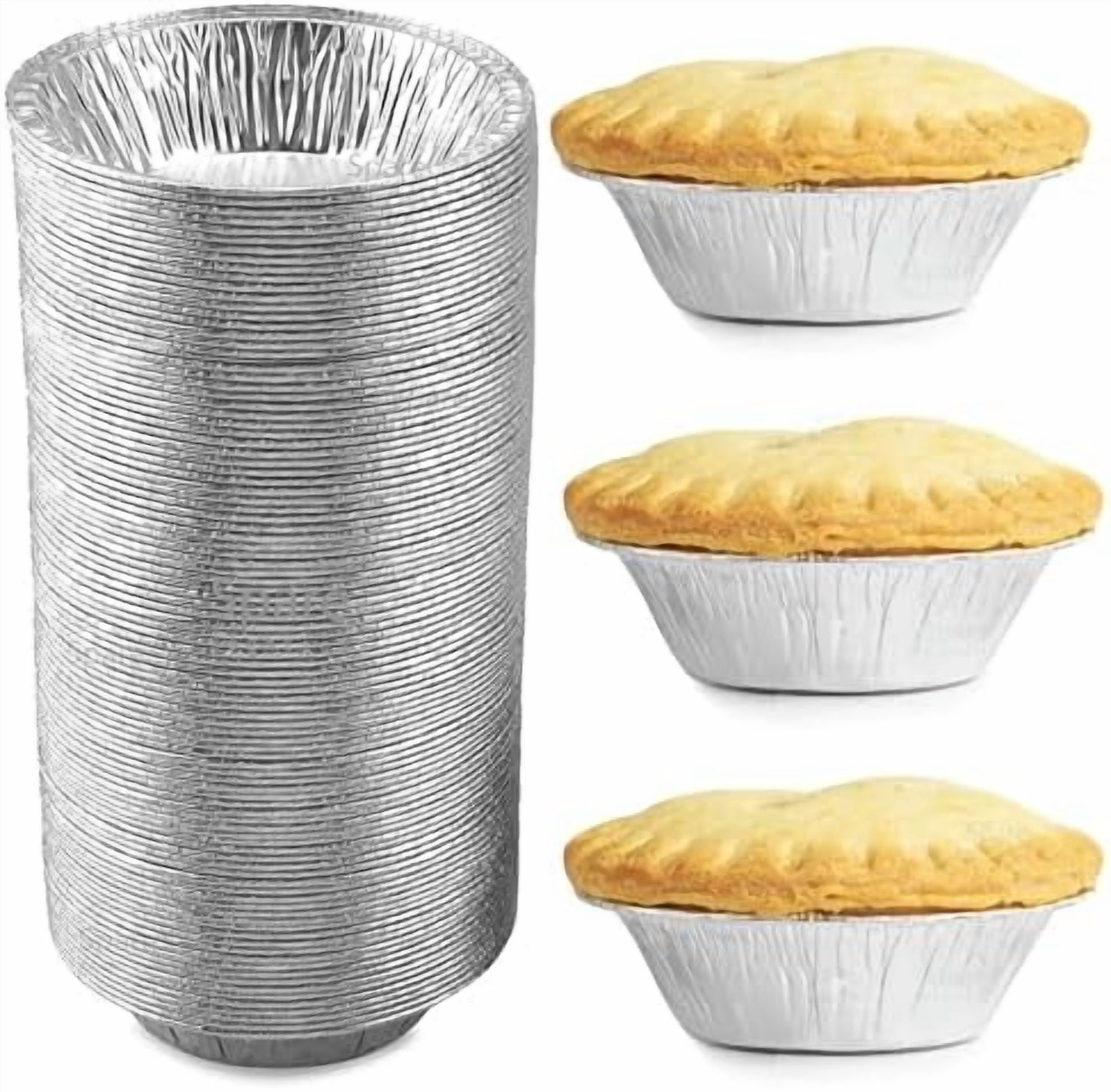 (120 Pack) 5" Aluminum Pie Pans 5 Inch, Mini Pie Tins Disposable, 5 Inch Aluminum Foil Pie ...
