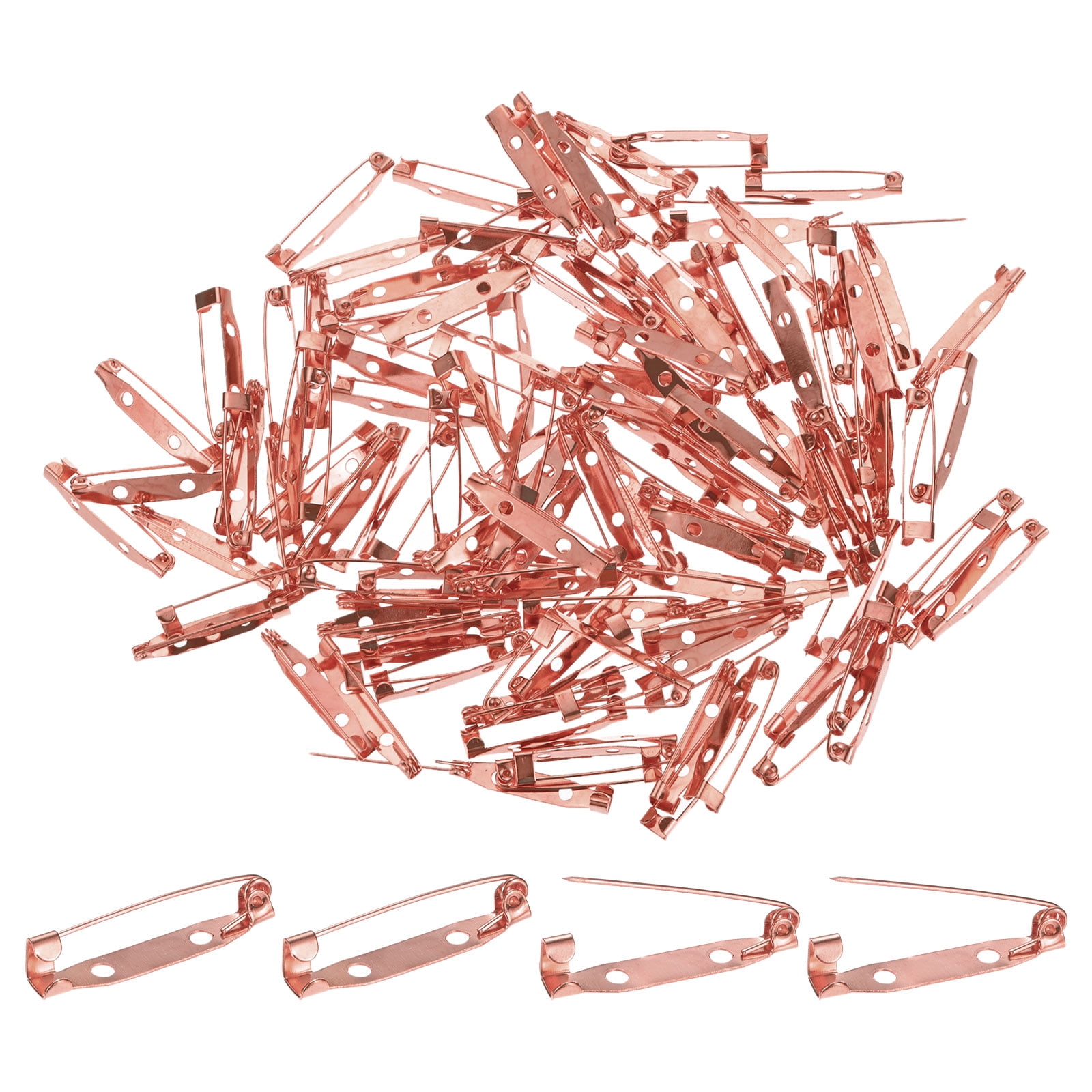 120-Pack Bar Pins, 1.2 Inch Brooch Pin Backs Safety Clasp for Badges ...